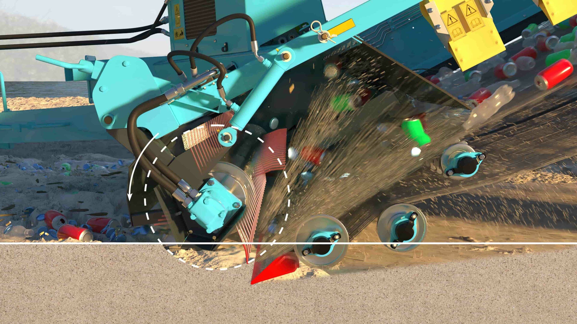Rotary Screen Tech: Up to 30cm (11.8") Deep Sand Cleaning
